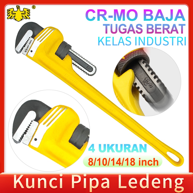 Jual Kunci Pipa Ledeng Adjustable Pipe Wrench Heavy Duty Wrench Set In ...