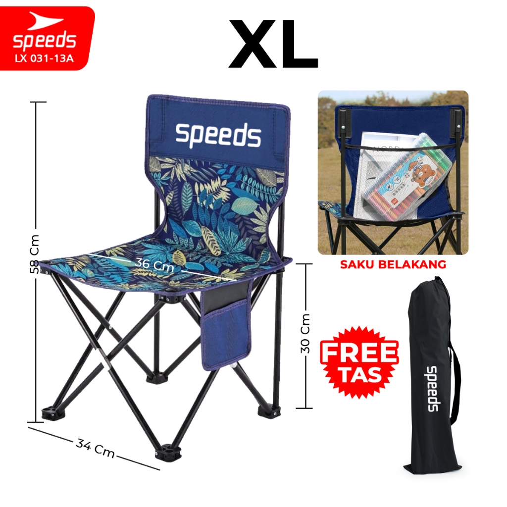 Jual SPEEDS Kursi Lipat Outdoor Portable Kursi Camping Folding Chair ...
