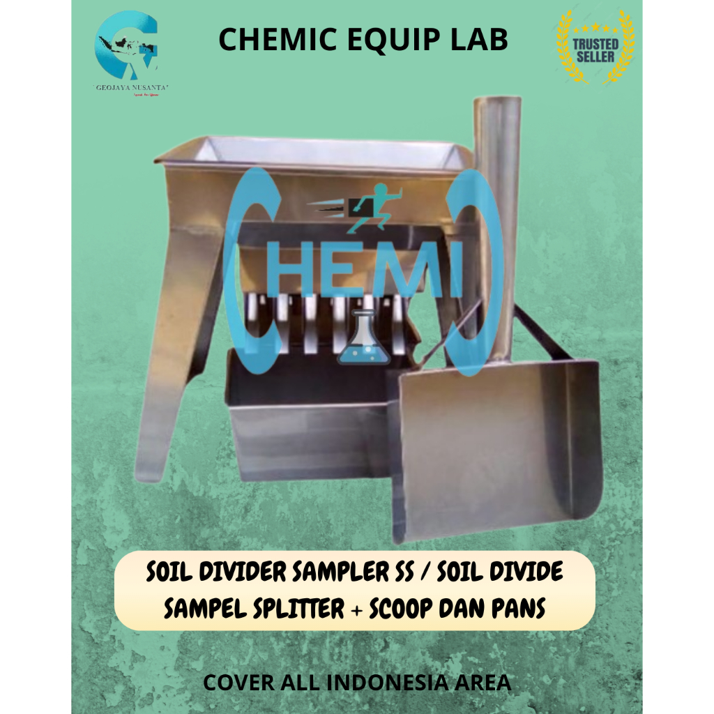 Jual SOIL DIVIDER SAMPLER SS / SOIL DIVIDE SAMPEL SPLITTER + SCOOP DAN ...