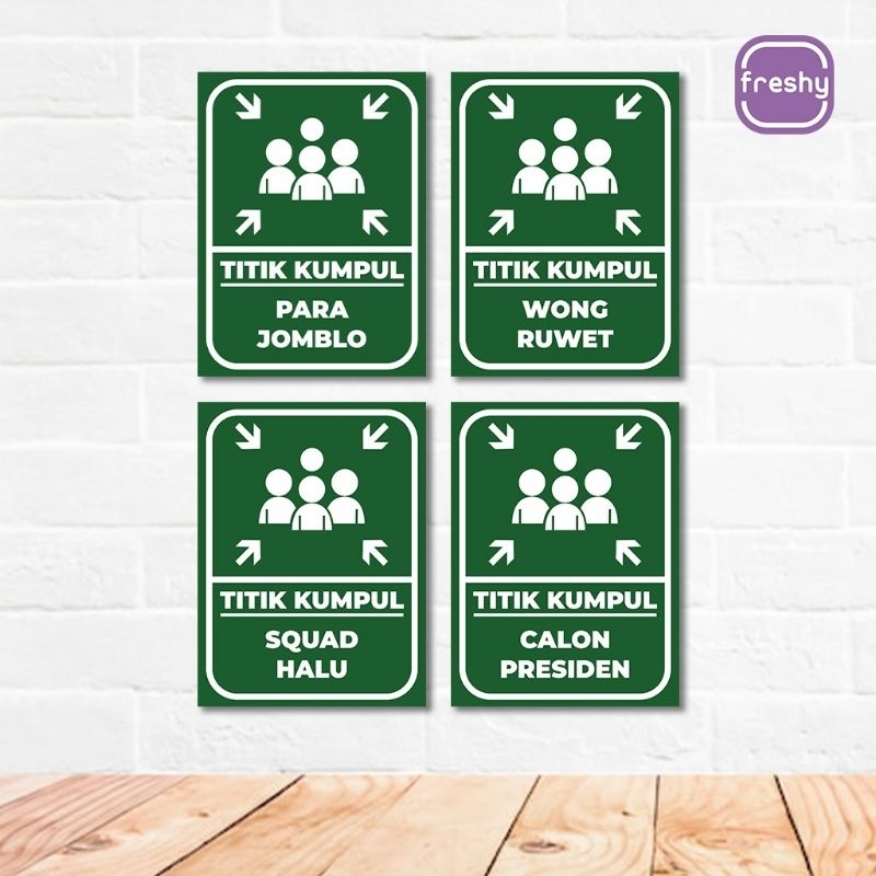 Jual Hiasan Dinding Titik Kumpul tahan Jamur (15X20) QUOTE Wong Mumet ...