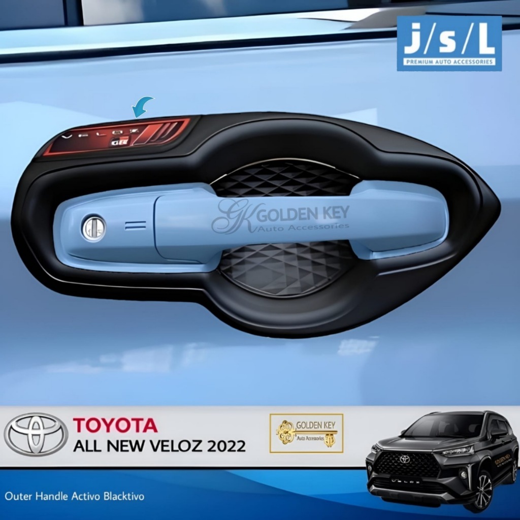 Jual JSL Outer Handle All New Veloz 2022 Mangkok Pintu Activo Blacktivo | Shopee Indonesia