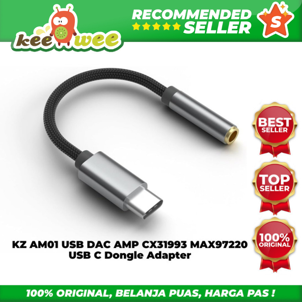 Jual KZ AM01 USB DAC AMP CX31993 MAX97220 USB C Dongle Adapter | Shopee ...