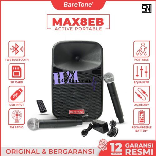 Jual Speaker Portable Meeting Baretone Max8eb Baretone Max 8eb Max 8 eb ...