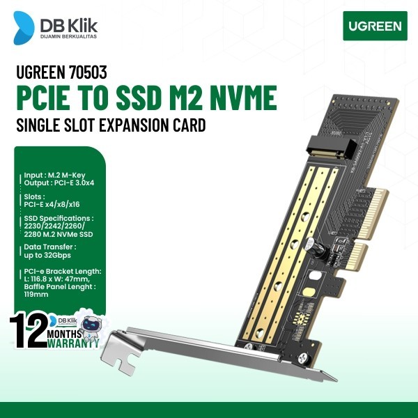 Jual Pcie M.2 Nvme Adapter Ugreen Pcie to Ssd M2 Nvme Single Slot ...