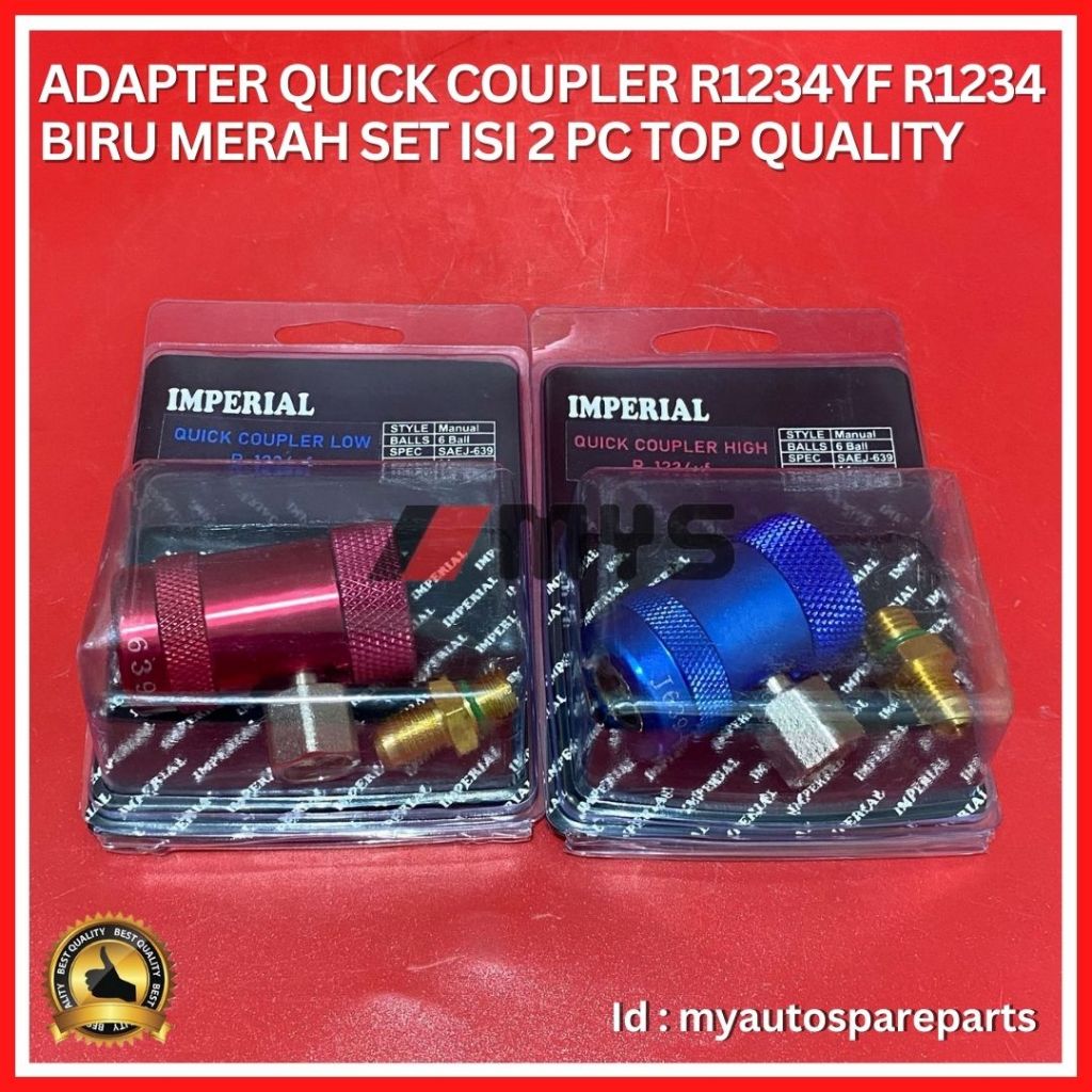 Jual QUICK COUPLER ADAPTER AC MOBIL R1234yf R1234 Biru Merah Set Isi 2pc TOP QUALITY | Shopee ...