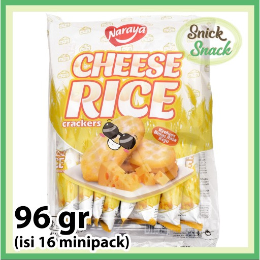 Jual Naraya Cheese Rice Crackers 96 gr Keripik Krekers Beras Keju Asin ...