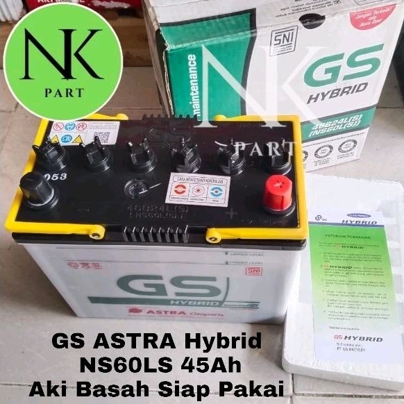 Jual Aki Mobil GS Astra Hybrid NS60LS 45Ah Hyundai Accent Verna Cakra Creta | Shopee Indonesia