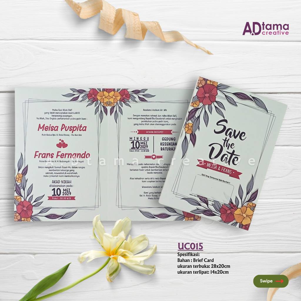 Jual Undangan Pernikahan UC015 / Undangan Nikah / Walimatyl ursy ...