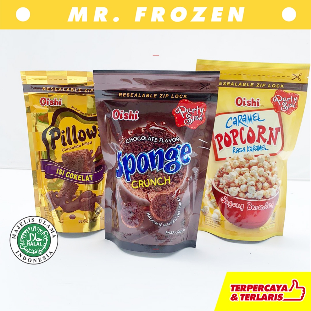 Jual OISHI SNACK - SPONGE / PILLOW / POPCORN / RIN-BEE / SNACK UDANG ...