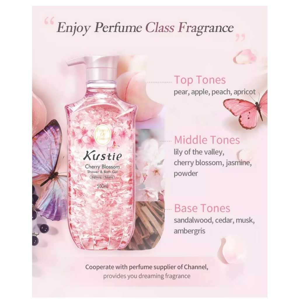 Jual Kustie - Cherry Blossom - Shower Bath Gel 500 ml | Shopee Indonesia