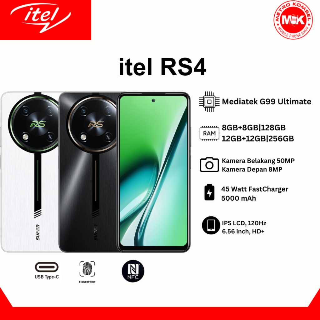 Jual Itel RS4 8GB/128GB & 12GB/256GB | Shopee Indonesia