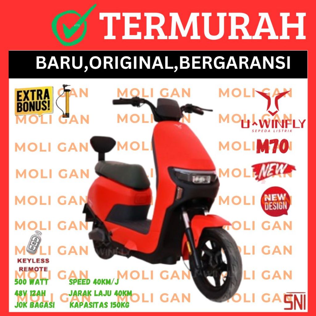 Jual New Series In Early 2024! Sepeda Listrik M70 & M75 Uwinfly 500 ...