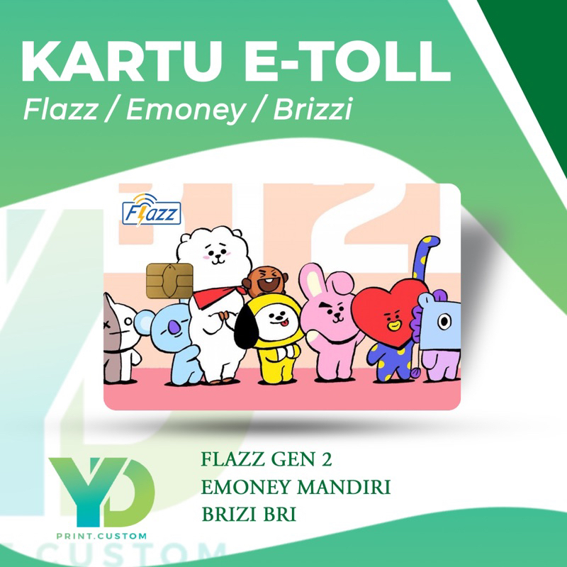 Jual Kartu Flazz Bca gen 2 / Emoney Mandiri / Brizi BRI edisi BTS Icon ...