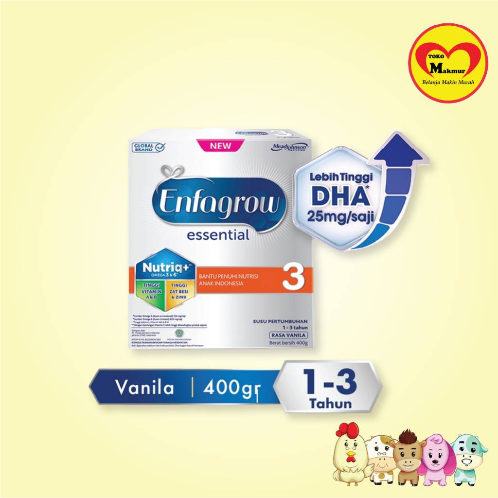 Jual Enfagrow Essential Tahap 3 Vanila 400gr / Toko Makmur Online ...