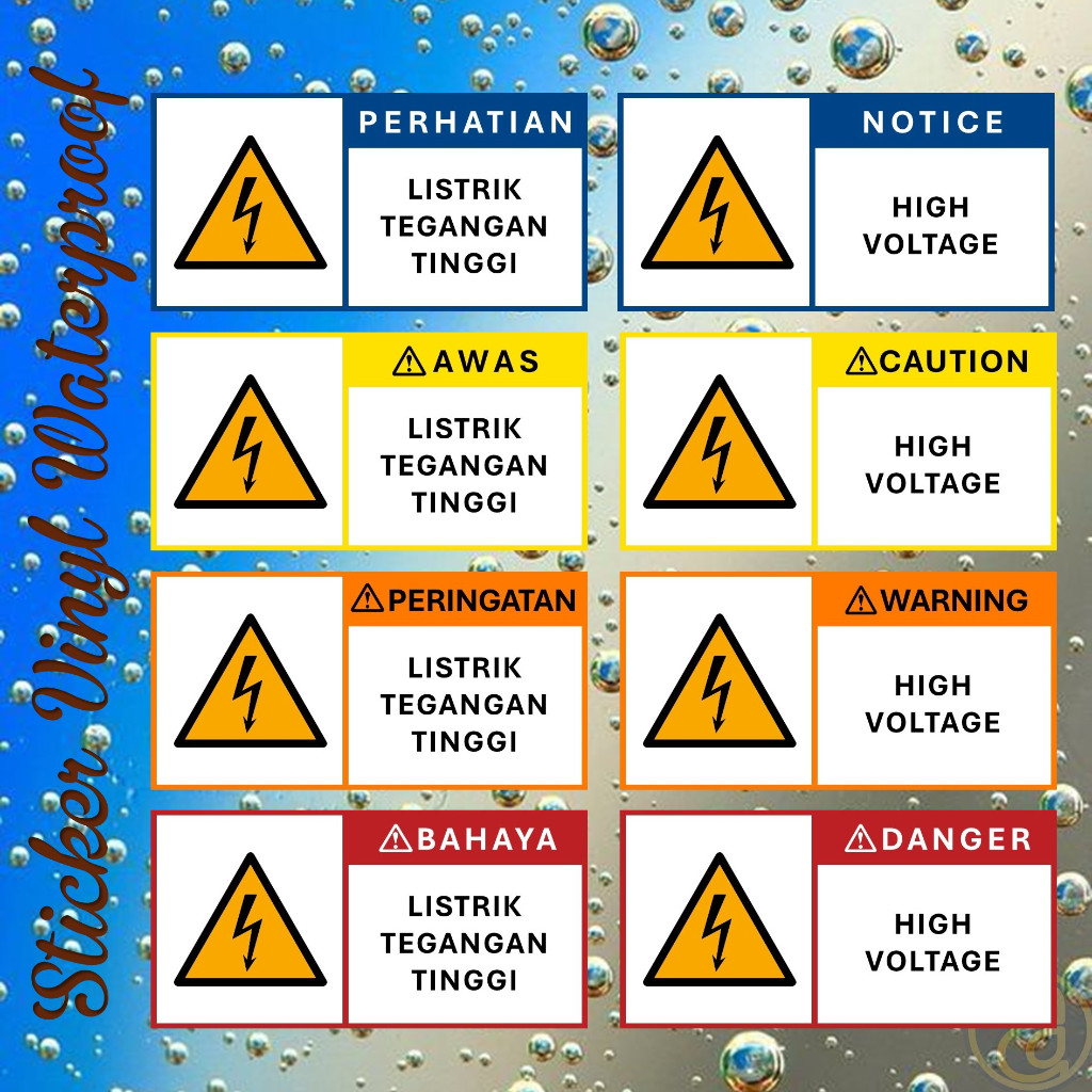 Jual arcamas - Stiker listrik Size 10x20cm Sticker tulisan listrik ...