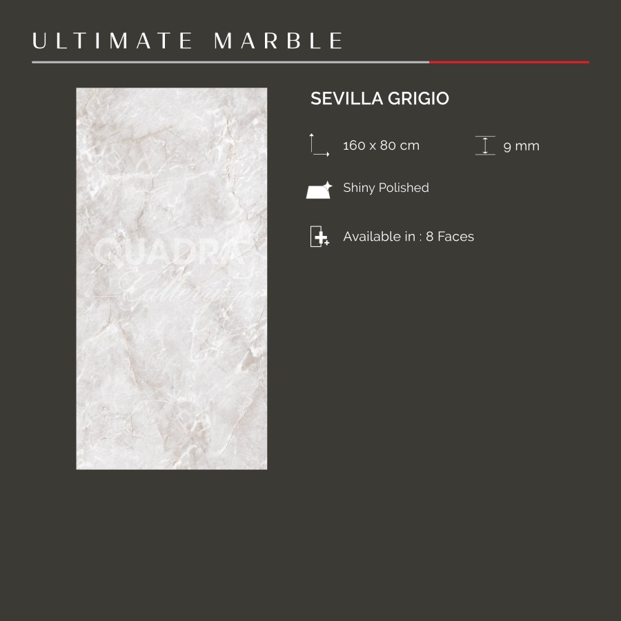 Jual TERBAIK QUADRA GRANIT 160 X 80 BIG SIZE / BIG SLAP SEVILLA GRIGIO ...