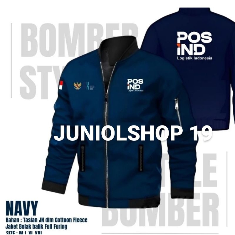 Jual JAKET BOMBER POS IND /JAKET BOMBER BUMN POS IND INDONESIA/CUSTOM ...