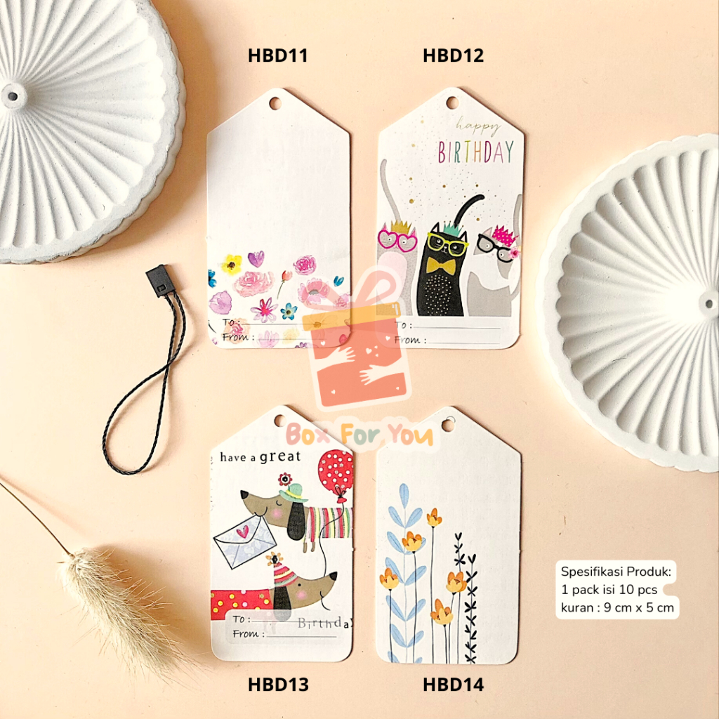 Jual Hang Tag - Ulang Tahun Labeltag Hangtag Souvenir Kado Hadiah ...