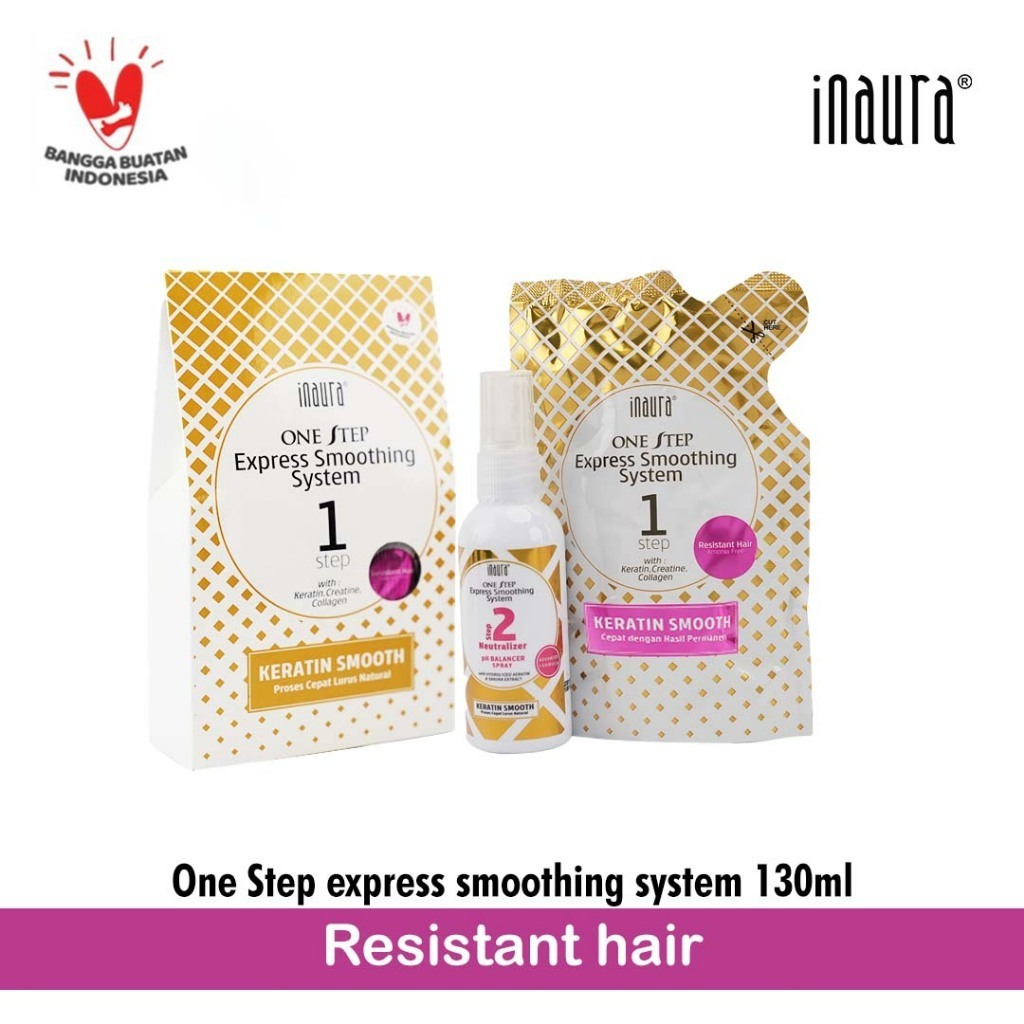 Jual Inaura One Step Express Smoothing System Resistant Hair 130 ML ...