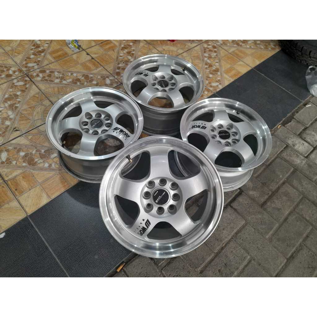 Jual VELG MOBIL SEKEN Work Meister R15 Lebar 7 rata Lubang 4x100/114.3 ...
