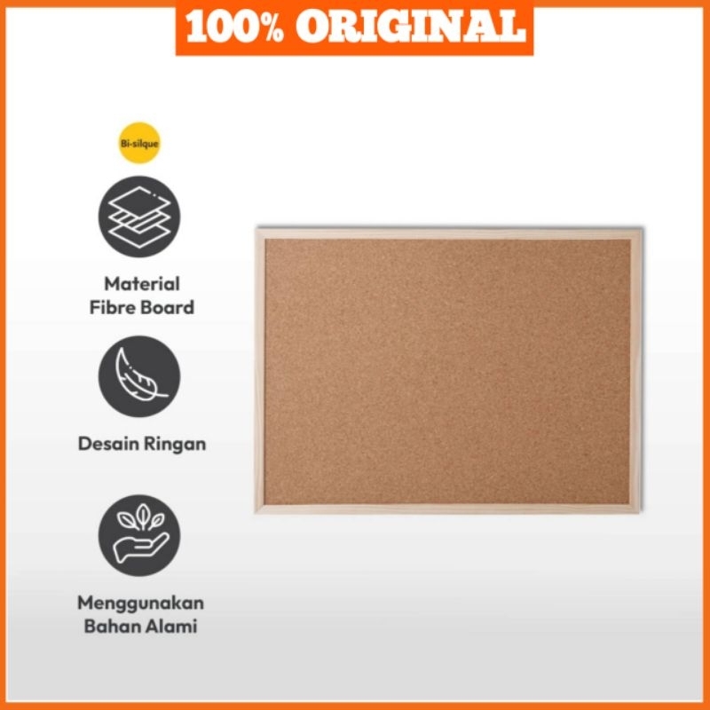 Jual Bi-silque Cork Board Papan Buletin 60x45 Cm | Shopee Indonesia