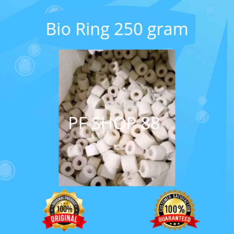 Jual Bio Ring Keramik Media Filter Aquarium diameter 2 cm 250 gram ...