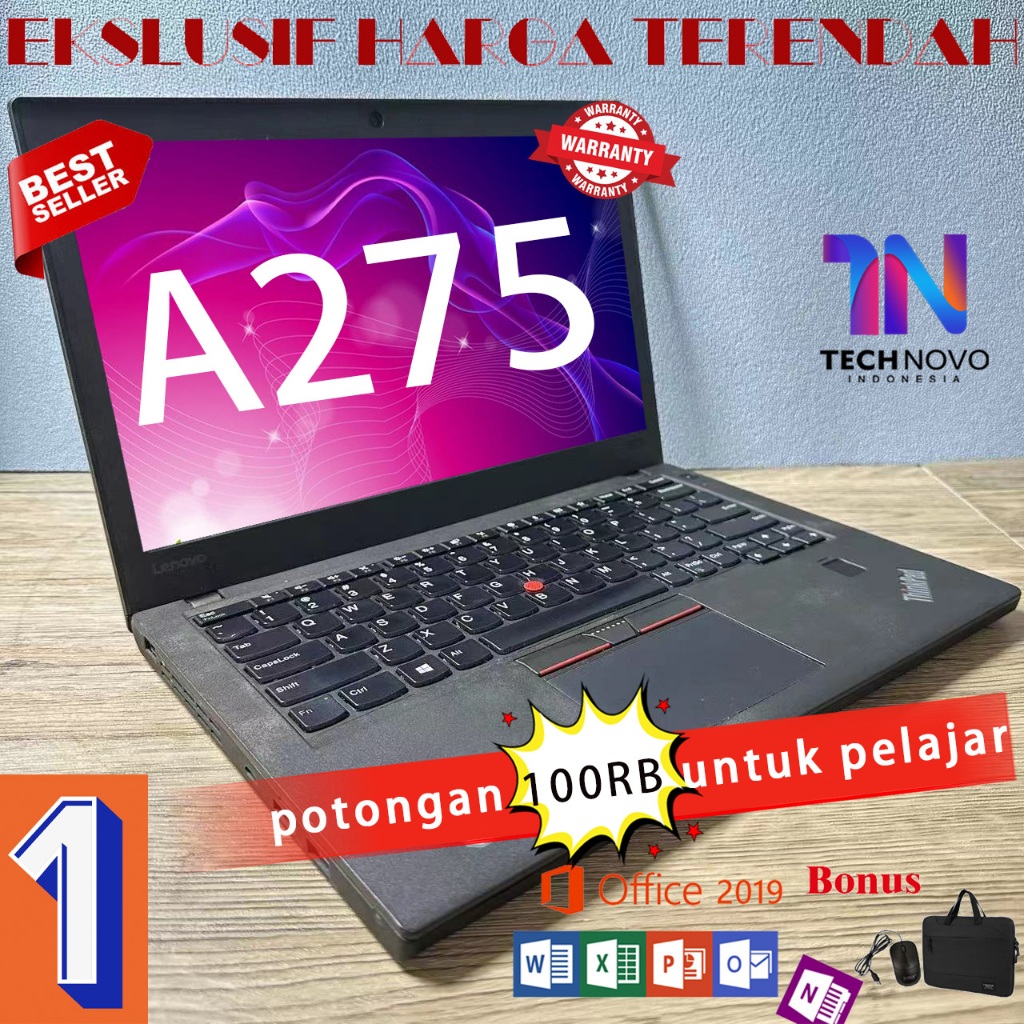 Jual Lenovo thinkpad laptop A275 AMD PRO A12-9800B RAM 128gb/256gb SSD ...