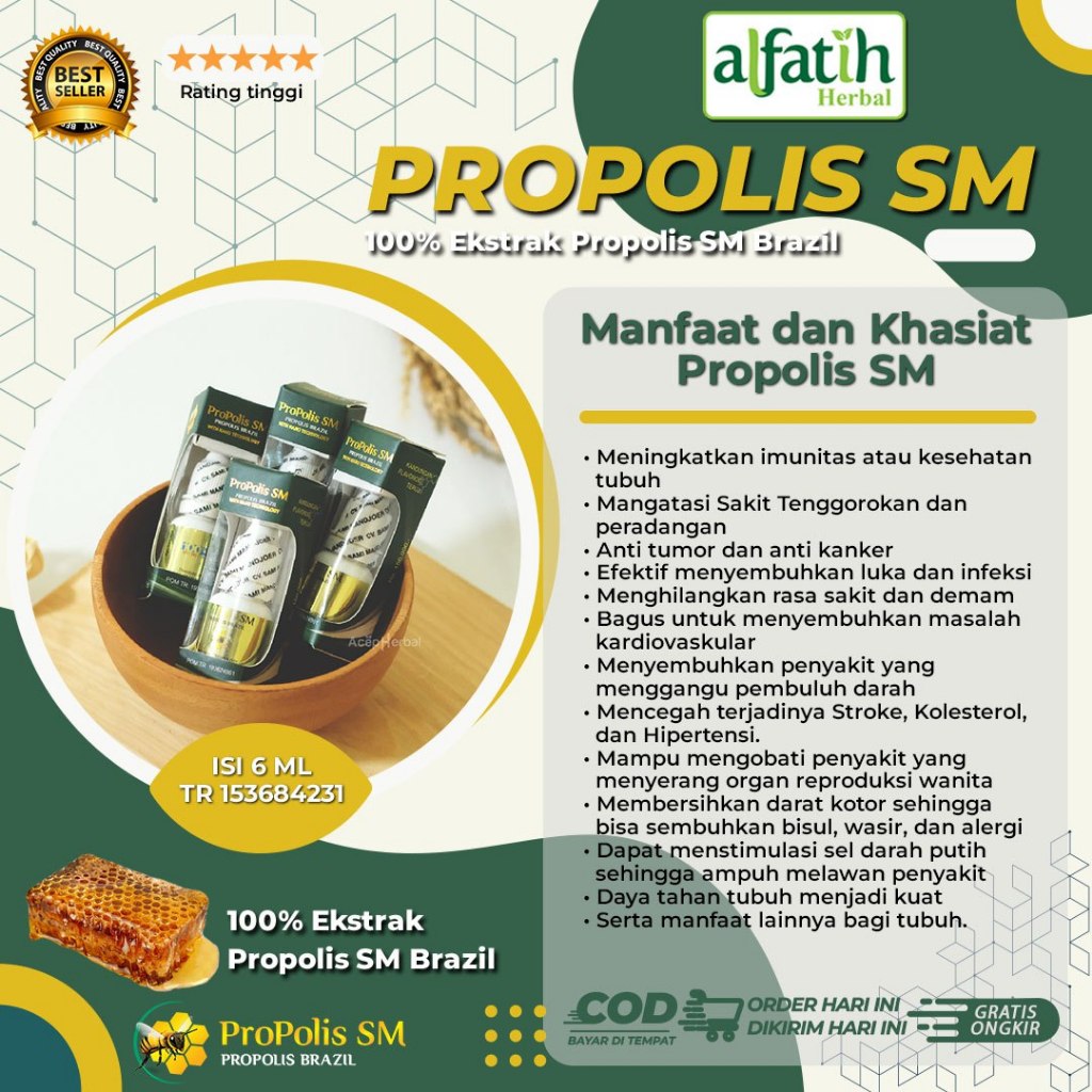 Jual Propolis SM Brazilian 100% Asli Nano Technology Bersertifikat BPOM ...
