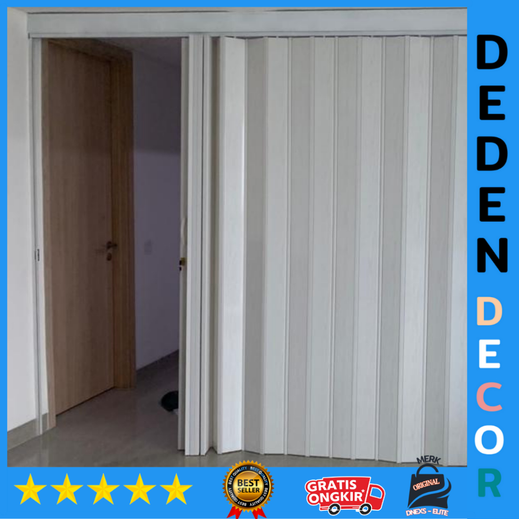 Jual Pintu lipat sekat ruangan pvc folding door anti rayap | Shopee ...