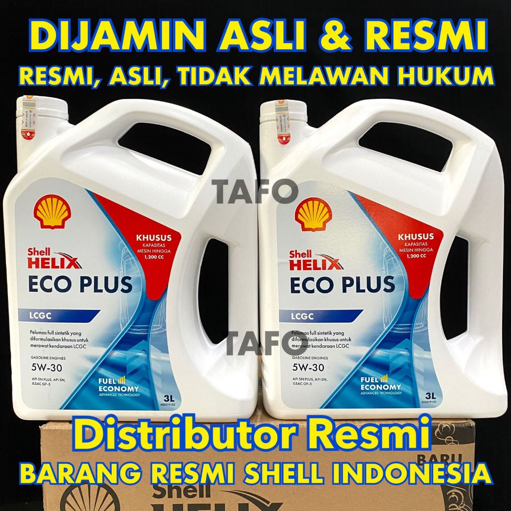 Jual SHELL HELIX ECO PLUS 5W-30 / SHELL HELIX ECO PLUS 5W30 ORIGINAL ...
