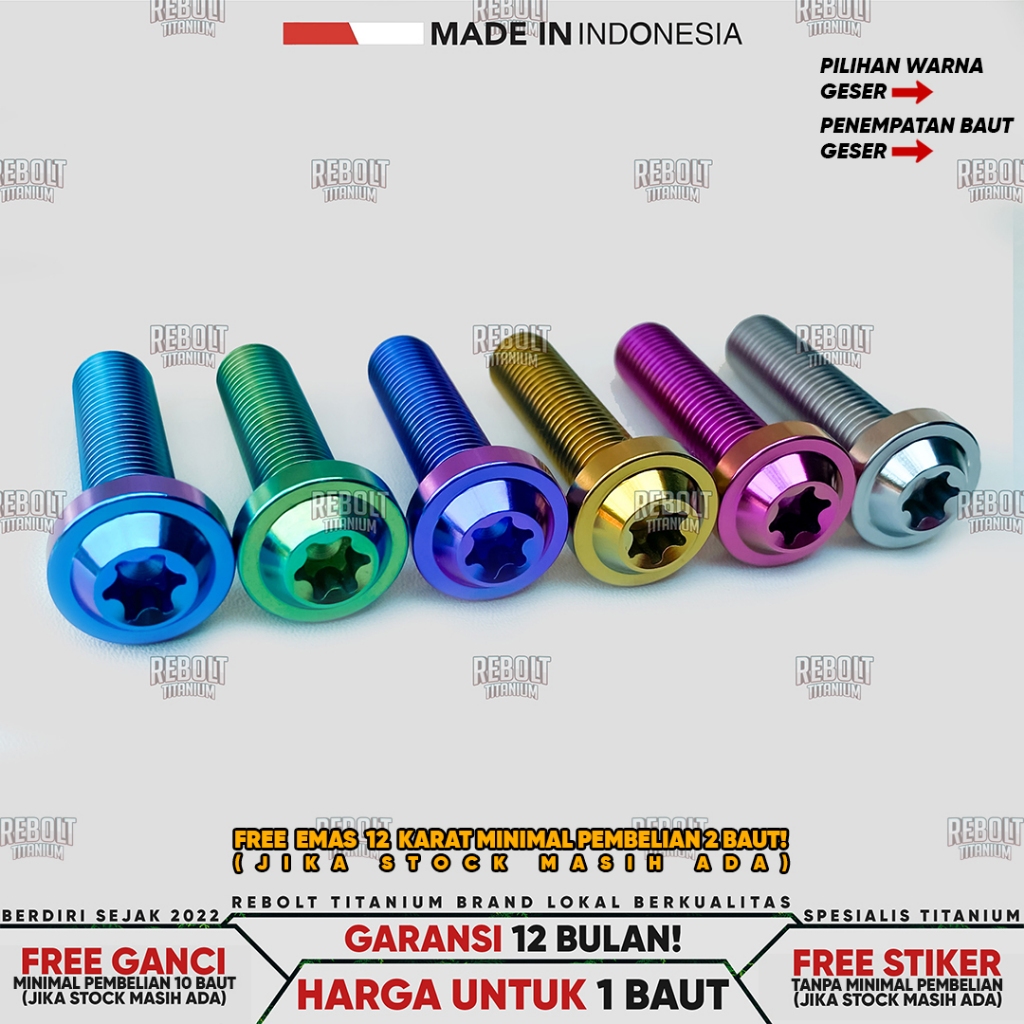 Jual Baut Titanium Swing Arm Vario PCX ADV Probolt REBOLT Titanium ...