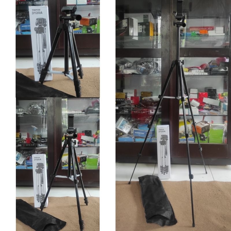 Jual Tripod 3120 Tinggi Maksimal 1m Tripod HP Include Holder HP Tripot ...