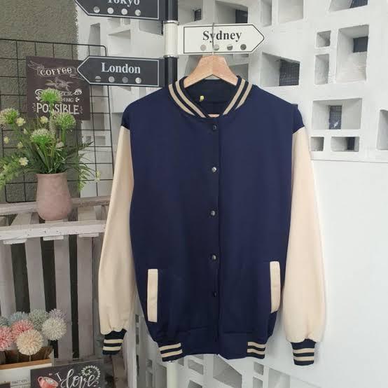 Jual VINSMOKE ORIGINS-Jaket Baseball Varsity Kancing Polos Premium ...