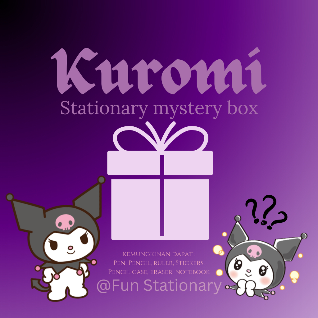 Jual MYSTERY BOX SPECIAL KUROMI / BLIND BOX STATIONERY | Shopee Indonesia