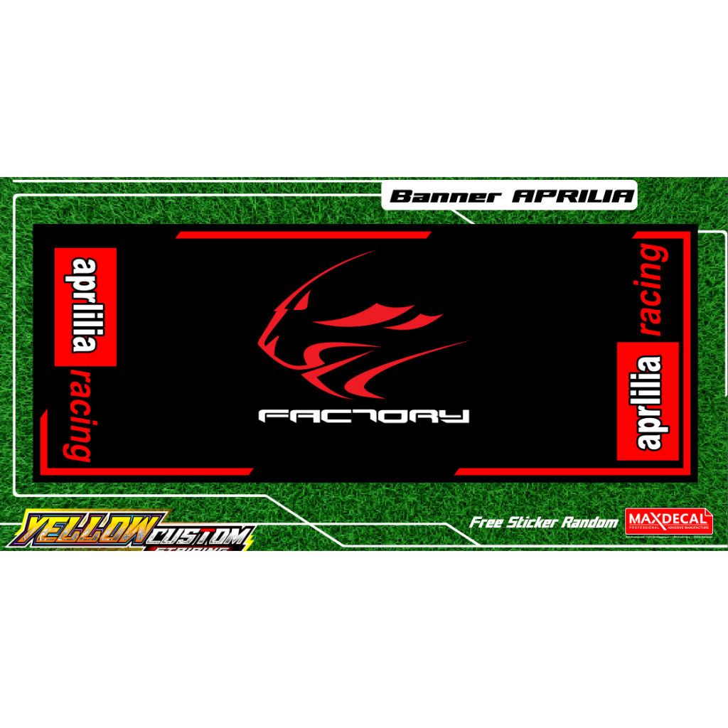 Jual BANNER KARPET ALAS MOTOR MODEL APRILIA RACING | Shopee Indonesia