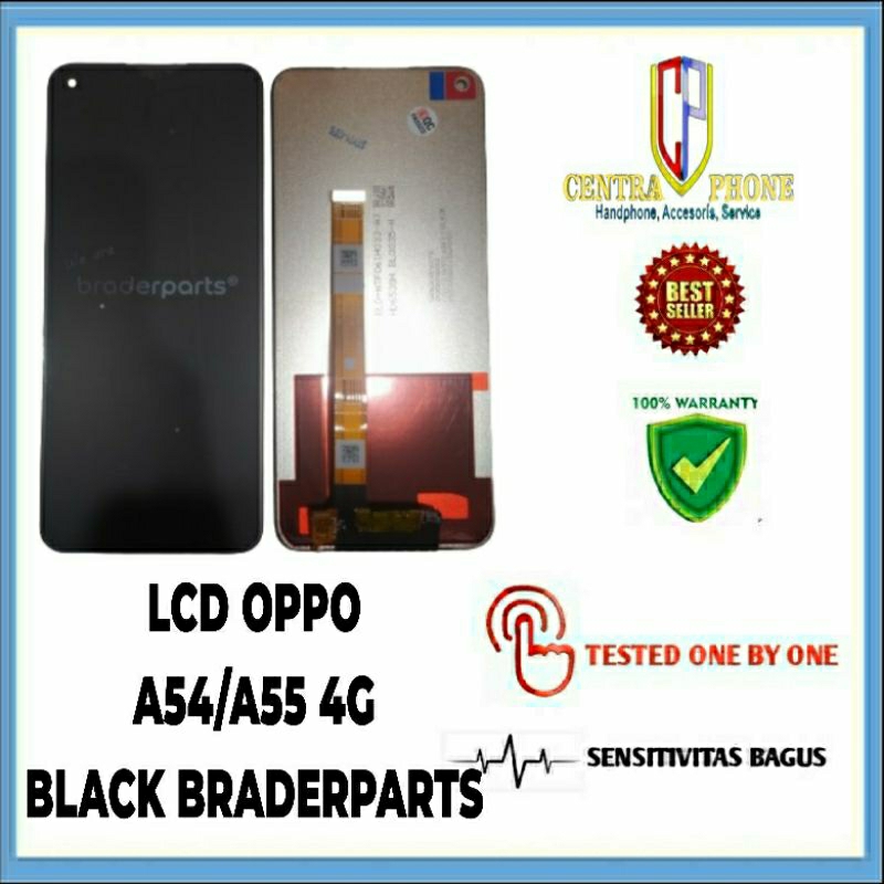 Jual LCD OPPO A54/A55 4G BLACK BRADERPARTS | Shopee Indonesia