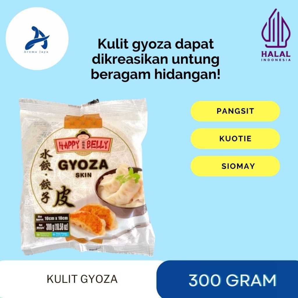 Jual Happy Belly Gyoza Skin / Kulit Pangsit / Kulit Dumpling 300 Gr ...