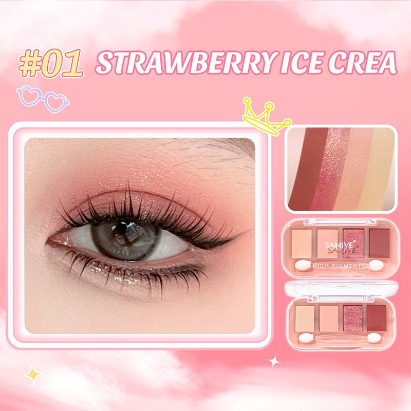 Jual SANIYE 4 Warna Eyeshadow Glitter Palet Eye Shadow Mata Menarik ...