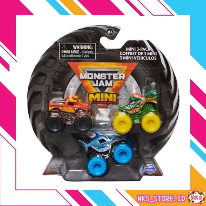 Jual Monster Jam Mobil Mini Car Mini Scale 3pk Mainan Anak Mini Truck ...