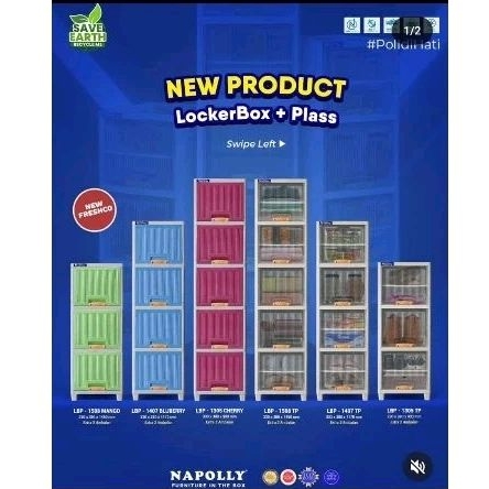Jual Lemari Susun 3 4 5 Napolly LBP 1305 1407 1508 Mango Banana ...