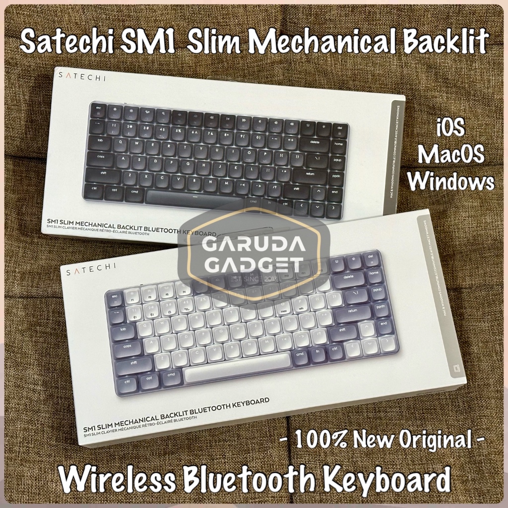 Jual Satechi SM1 Slim Mechanical Keyboard Backlit Wireless Bluetooth 75 ...