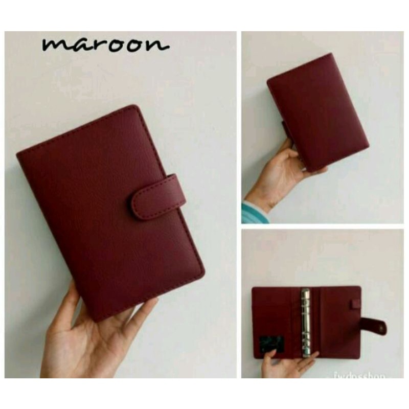 Jual Paket Binder Menabung Kulit A6 6 Ring (6 LUBANG) 19 WARNA PU ...