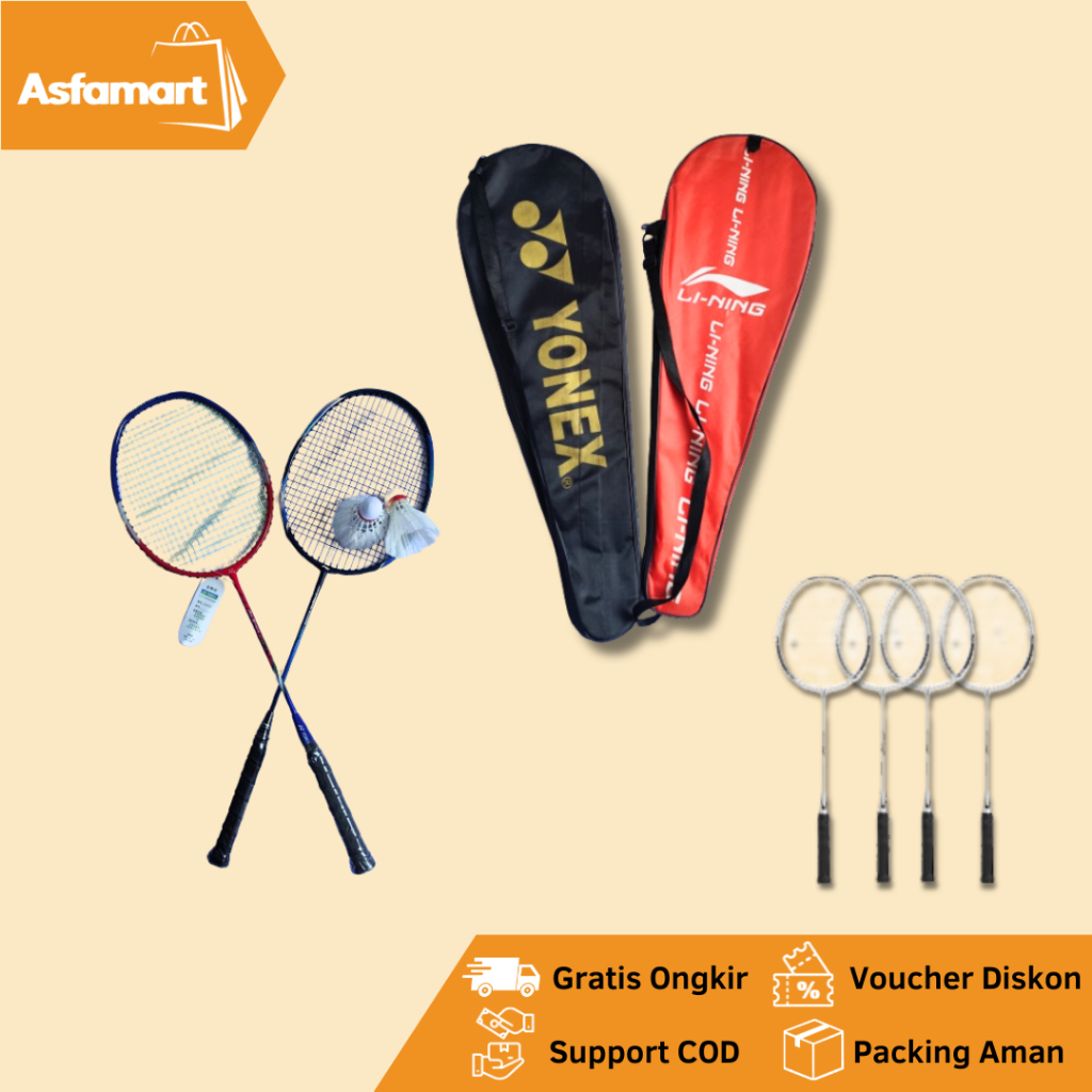 Jual Free Tas Raket Badminton / Bulutangkis Li-Ning Yonex Raket ...