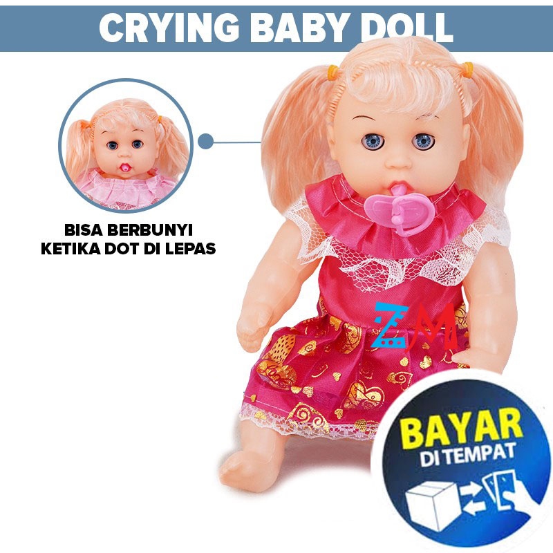 Jual AMM - Mainan Anak Boneka Bayi Dot 001 Bersuara Papa Mama Ketawa Menanggis | Shopee Indonesia