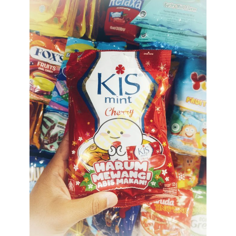 Jual permen kiss mint cherry / permen kiss cherry / permen kiss 1 pack ...
