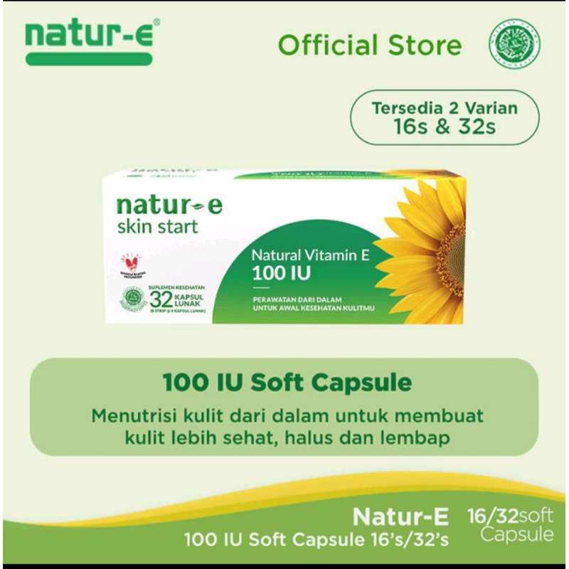 Jual Natur-E soft Capsule 100 IU isi 32 natur e capsule hijau untuk ...