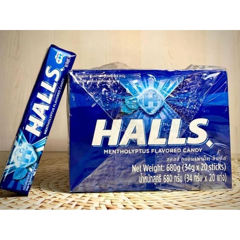 Jual Permen Halls Mentholyptus Flavored Candy/ Extra Strong Mint ...