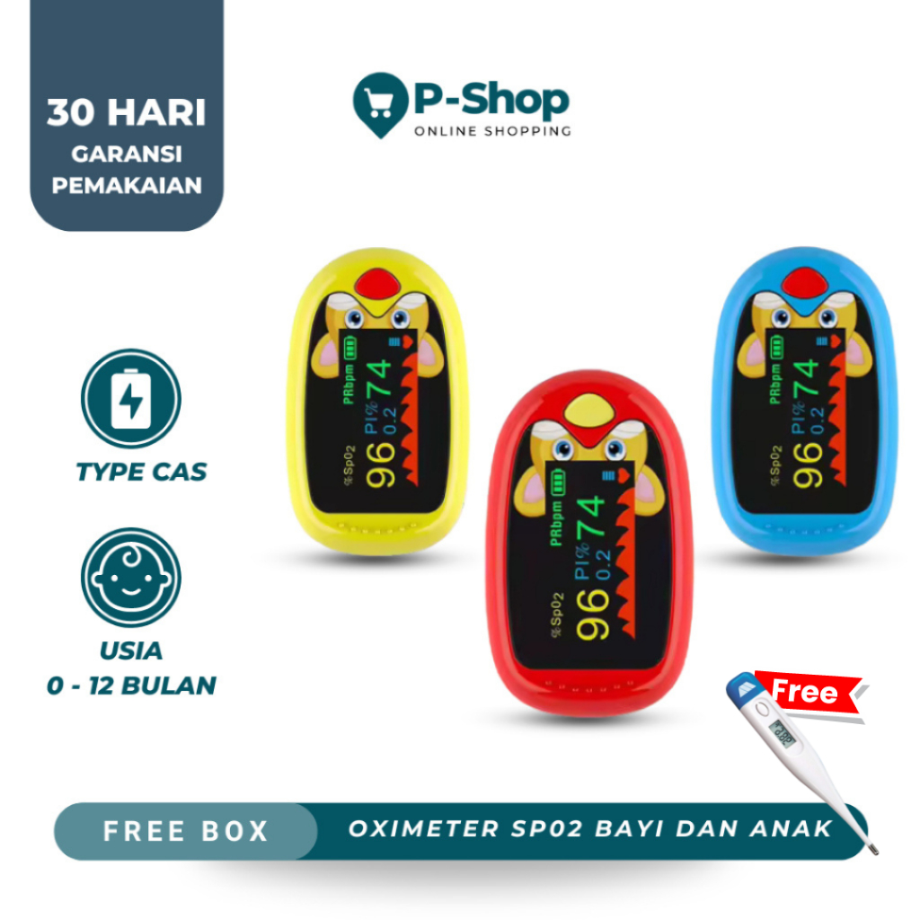 Jual Oximeter Bayi Anak Anak SpO2 Oksimeter Bayi Alat Saturasi Oksigen ...