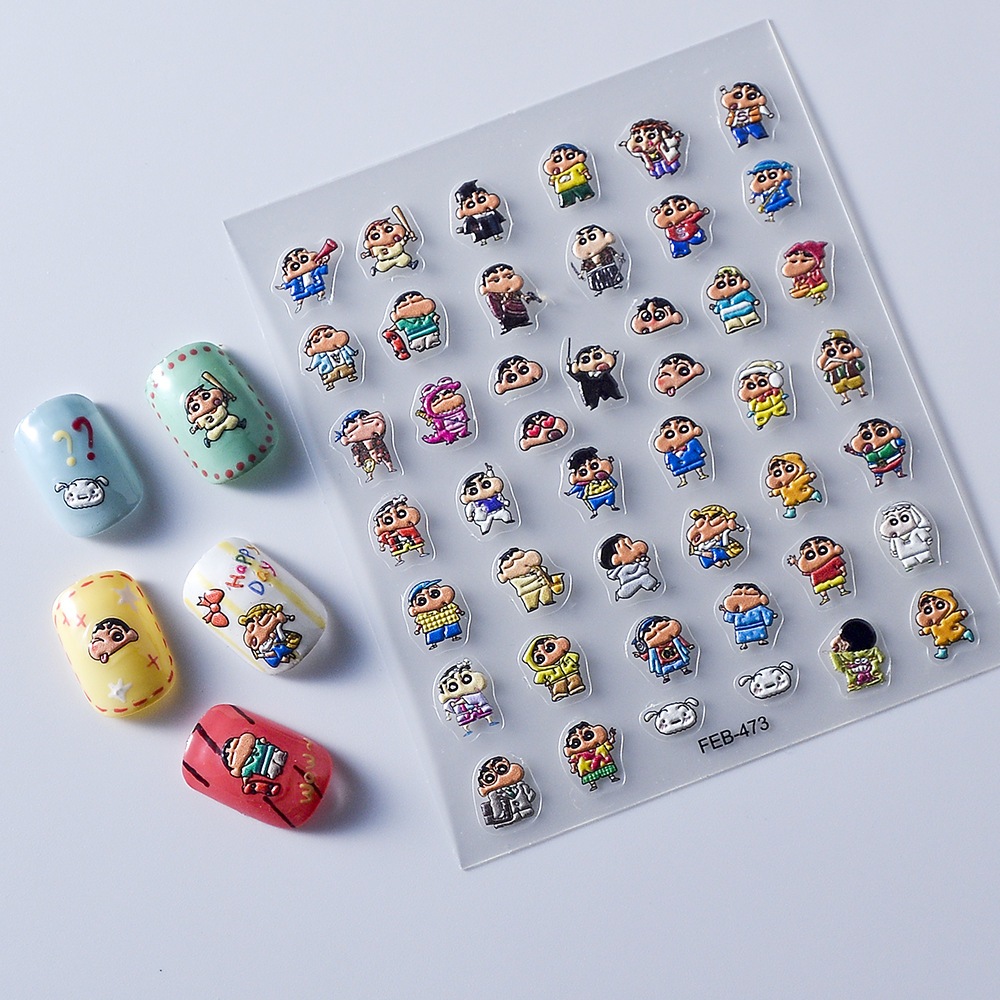 Jual STIKER KUKU CRAYON SHINCHAN FULL BODY NAIL STICKER NAIL ART 3D ...