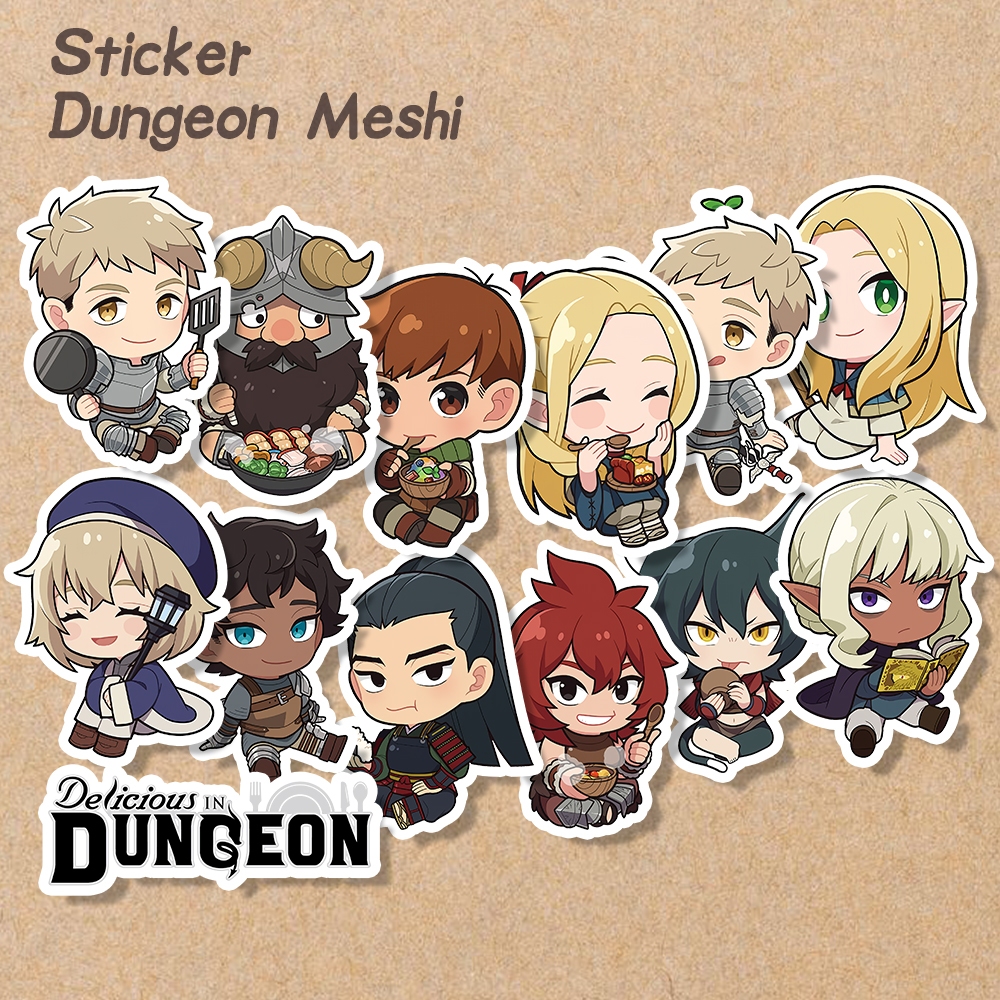 Jual Sticker Anime Dungeon Meshi / Stiker Pack Marcille Laios | Shopee ...